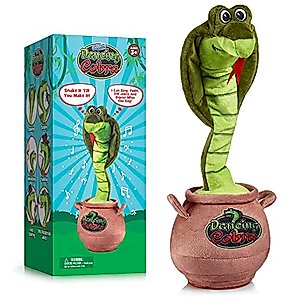 Gagster Dancing Cobra Snake - Sings, Repeats What You Say & Tells Jokes. Talking, Yodeling, Dancing, Mimicking - This Hysterically Funny Plush Novelty Mimic Toy is a Great Gag Gift for Adults & Kids