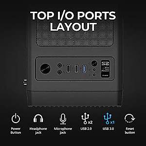 Zalman - S2 - ATX Mid-Tower PC Case - Full Acrylic Side Panel - Mesh Front Panel - 3x Case Fan 120mm Pre-Installed, Black