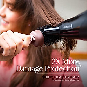 Remington D3190 Damage Protection Hair Dryer with Ceramic + Ionic + Tourmaline Technology, Black, 3 Piece Set, 1 Count (Pack of 1)