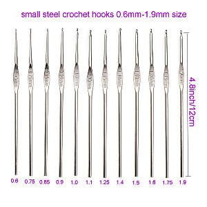 KOKNIT Crochet Hooks Set with Storage Case, Soft Grip Ergonomic Crochet Needles, Smooth Coloured Aluminum Yarn Crochet Hooks Crochet Kit with Crochet Tools Supplies and Accessories (Beginners)