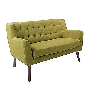 OSP Home Furnishings Loveseat, 51"W x 29.5"D x 31.5"H, green