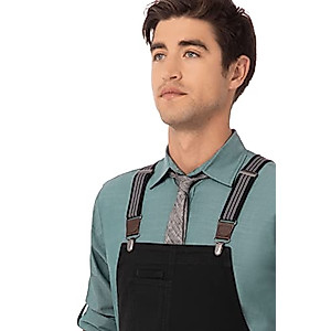Chef Works Unisex Berkeley Bib Apron, Jet Black, One Size