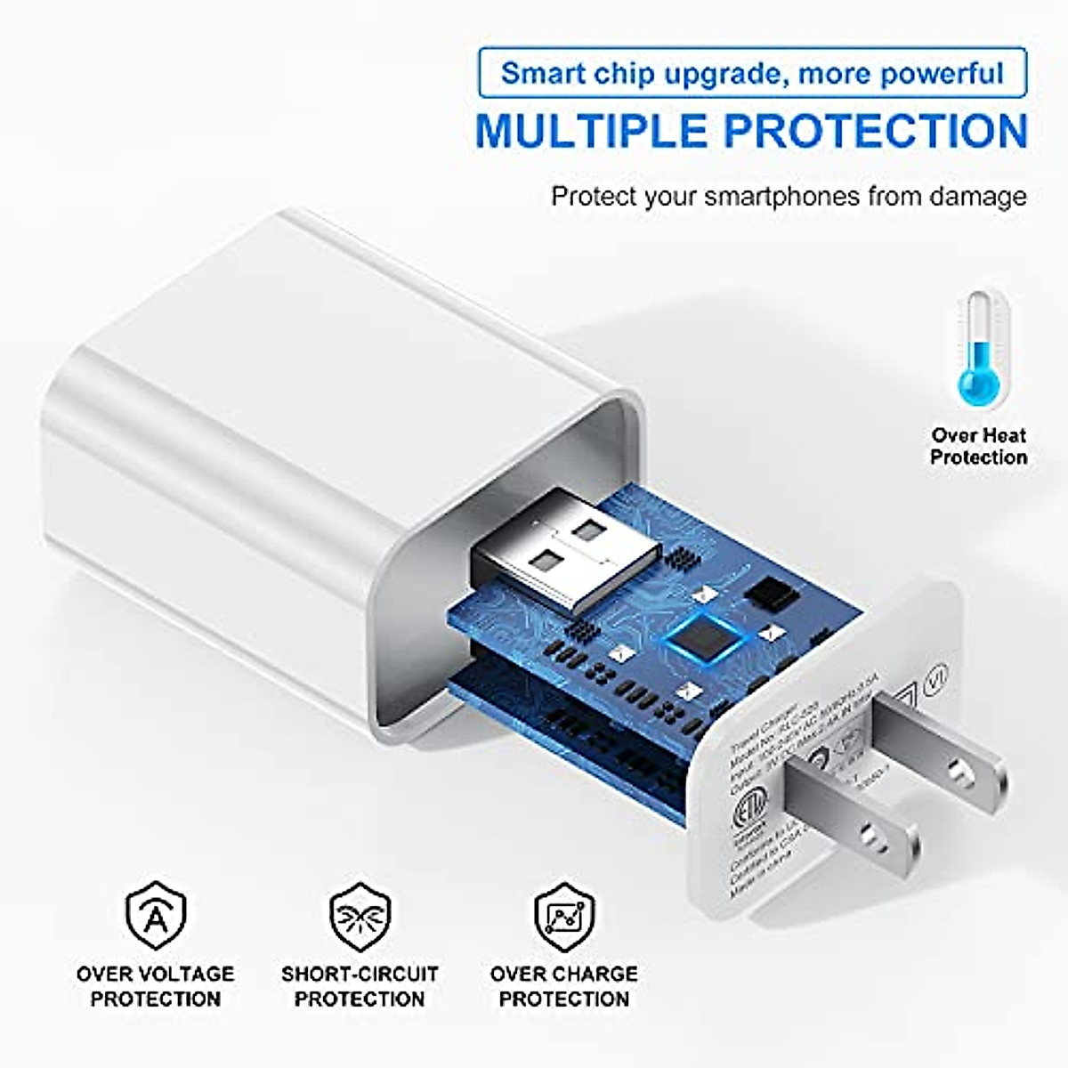 iPhone Charger and Wall Plug, [Apple MFi Certified] 2Pack 6ft Lightning Cable Cord with Fast Dual Port USB Charging Adapter Block Box for iPhone 14/13 Pro/12 Mini/11/XR/X/XS Max/8/7/6S Plus/SE/5C/iPad