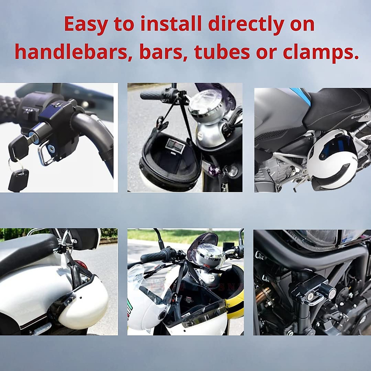 Motorcycle Helmet Lock, Universal Motorcycle Helmet Lock, Motorcycle Helmet Anti-Theft Lock, Motorcycle Helmet Anti-Theft Accessory