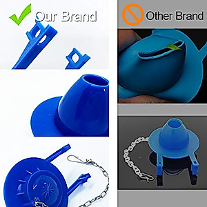 Toilet Flapper Replacement kit 2 inch (2 Pack) Universal for American Standard Toilet Easy to Install with Stainless Chain & Long Lasting Rubber fit 2'' Flush Valve Toilet Leaking Flapper