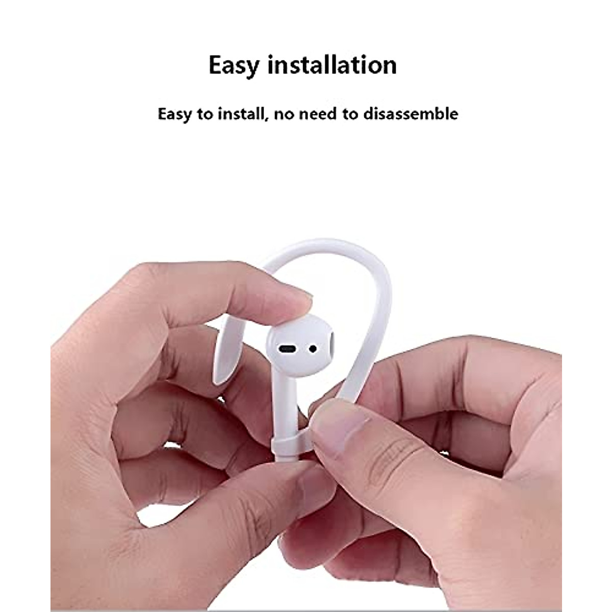 Inventure, IVC Ear Hooks Designed for Apple AirPods 1, 2 and Pro (White)
