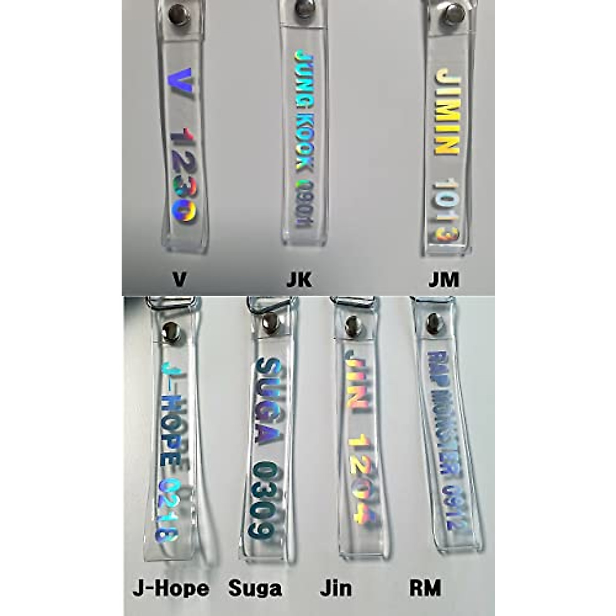 Keychain for B-TS Set(2 PCS) Signature Merchandise Army Bomb Key Ring & Bangtanboys Name Keychain Army Gift Merch (JK)