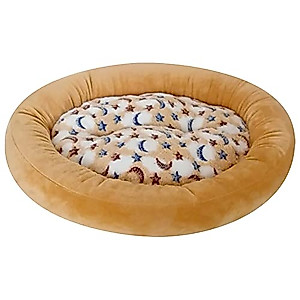 Calming Dog Bed Small Cat Bed Friday Black Deals Today Dog Bed Round with Anti-Slip Bottom Anti-Anxiety Luxury Cozy Dog Bed Dog Bed for Crate(16 in)