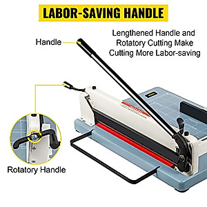 VEVOR Industrial Paper Cutter A4 Heavy Duty Paper Cutter 12 Inch Paper Cutter Heavy Duty 400 Sheets Paper Guillotine with Clear Cutting Guide Grids for Offices, Schools, Businesses and Printing Shops