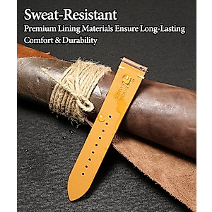 REZERO Quick Release Watch Band, Top Grain Leather Watch Straps, Italian Calfskin Watchbands Replacement 18mm 19mm 20mm 21mm 22mm 23mm 24mm for Men, Women