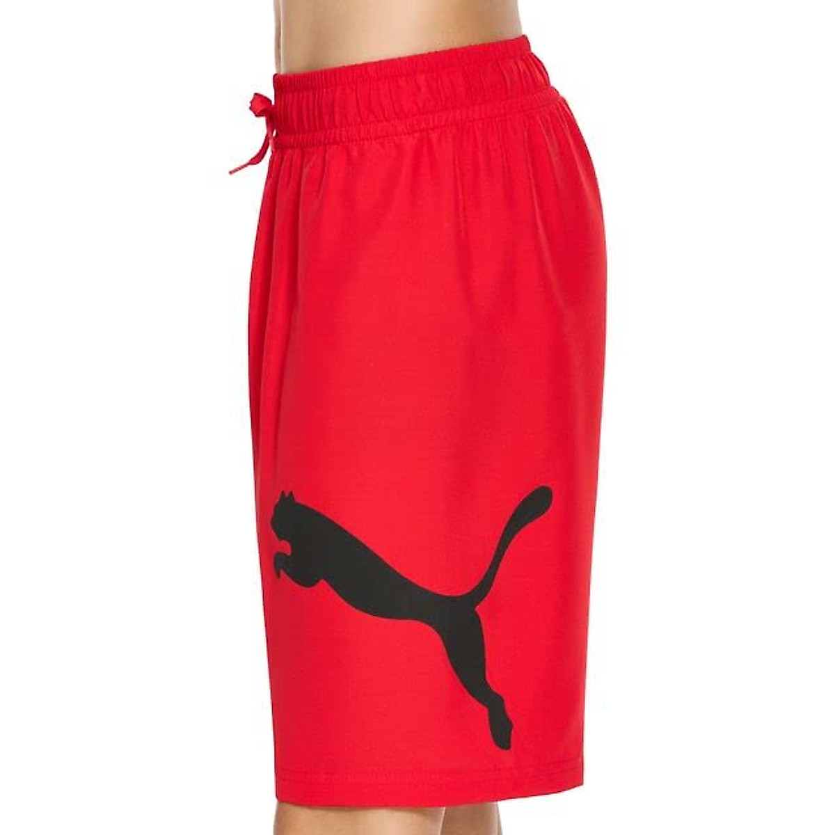 PUMA Boys' Big Cat Swim Trunks, High Risk Red, Small