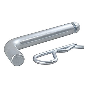 CURT 21582 Trailer Hitch Pin & Clip with Grooved Head, 5/8-Inch Diameter, Fits 2 or 2-1/2-Inch Receiver, Clear ZINC