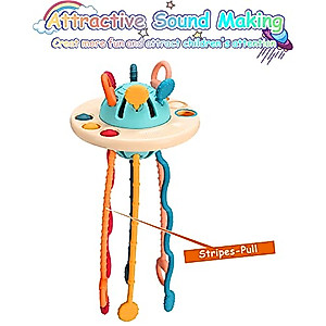 Baby Toys for 6-12-18 Month,12 Pcs Pull String Learning Ropes with Bubble Fidget Toys and Sliding Balls,Baby Boys Girl Birthday Gifts Montessori Toys for 1 2 Year Old