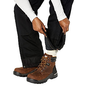 Carhartt womens Loose Fit Washed Duck Insulated Biberall Overall, Black, 2X US