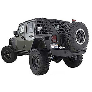 Smittybilt 76856-01 XRC Rear Bumper with Hitch and Tire Carrier for Jeep JK, (Box 1 of 2)