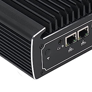 Naroote Mini Computer, Internal Fanless Aluminum Alloy Industrial Computer SSD 128G for Automation (US Plug)