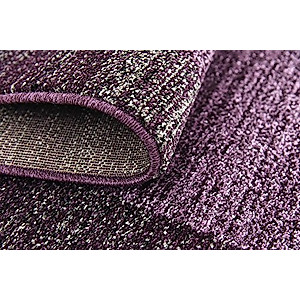 Unique Loom Del Mar Collection Area Rug-Transitional Inspired with Modern Contemporary Design, 3' 3 x 5' 3 Rectangular, Violet/Ivory
