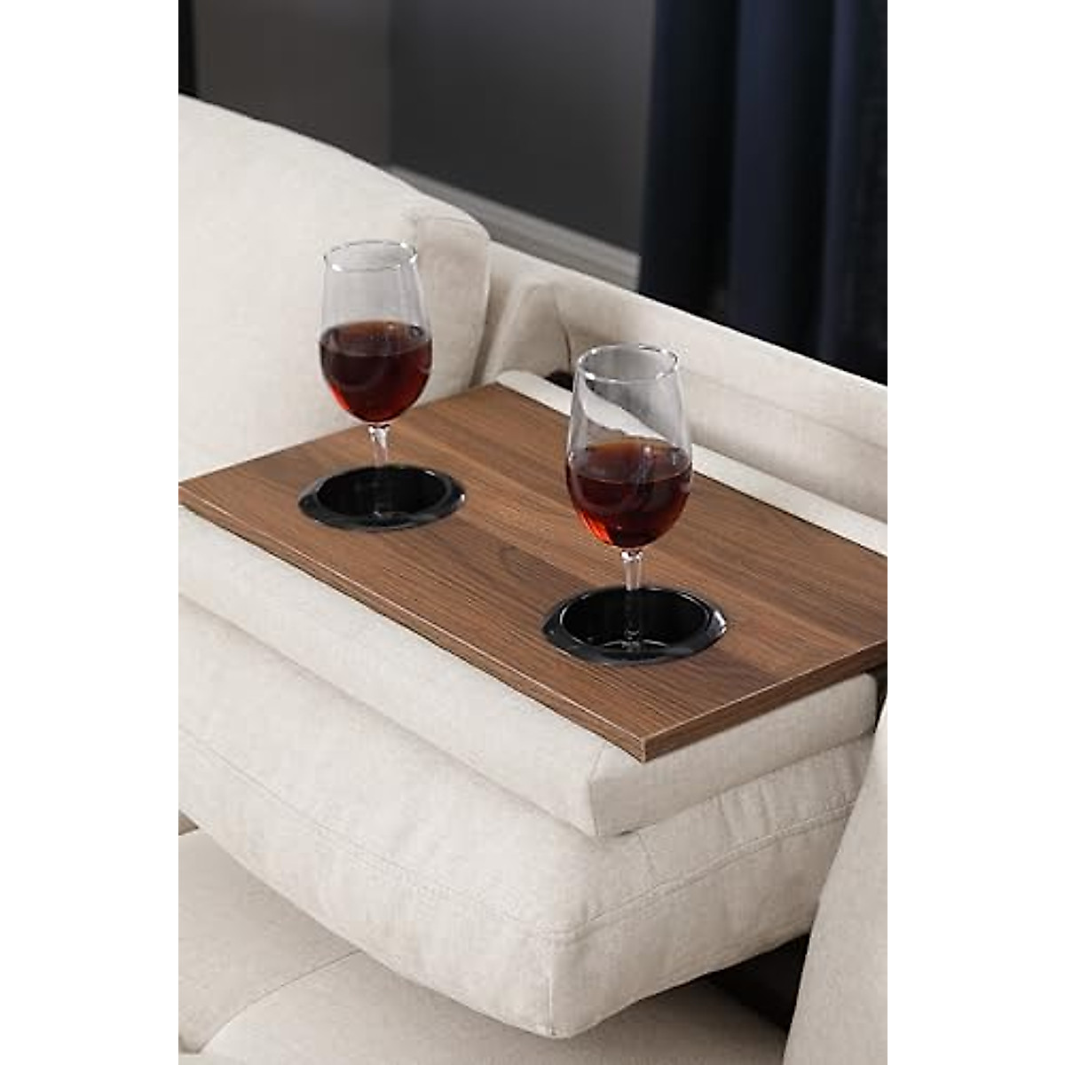 98" W Linen Sectional Sofa Upholstered Modular Couch with Cup Holder, 29" W Ottoman, 3 Combo Piece Living Room Furniture Set for 2 Toss Pillows and Rounded Arm, L-Shaped Button Nailhead Trim, Beige