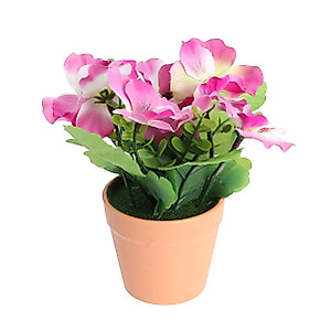 Garneck Faux Plants Artificial Plants Orchid Pots Outdoor Decor Outdoor Plants Flower Pots Potted Flowers Artificial Orchid Potted Plants Office Purple Artificial Flower Mini