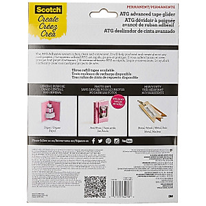 Scotch Advanced Tape Glider, Pink Applicator with 2 Rolls of 1/4 intape, Cat #085, 1 kit/Carton