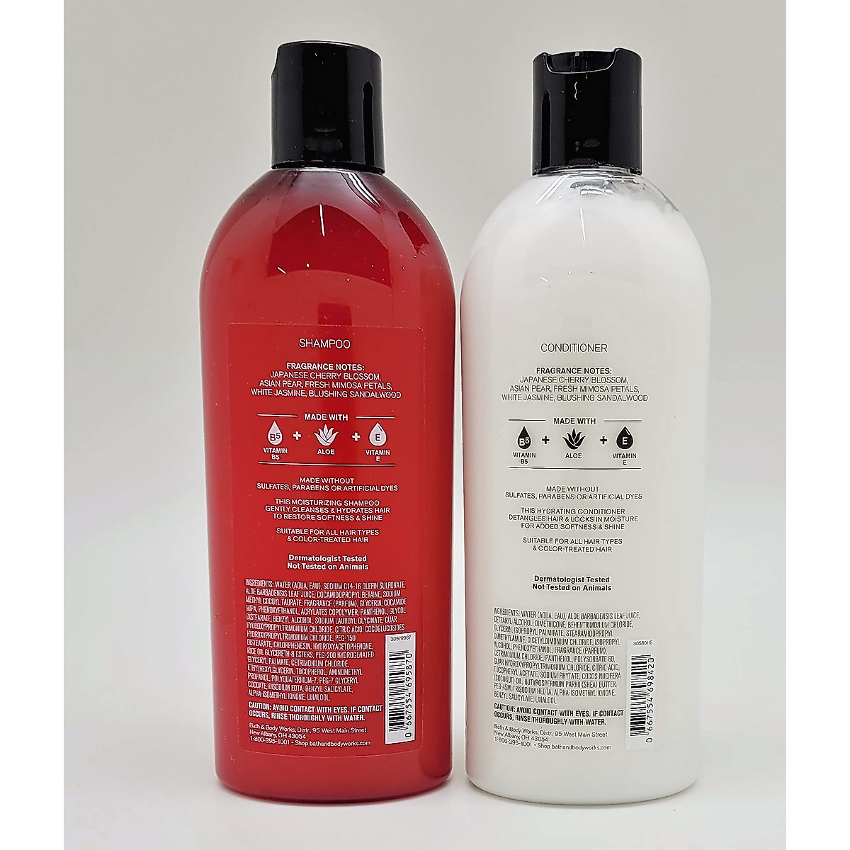 Bath & Body Works - 2 pc Bundle - Japanese Cherry Blossom - Shampoo and Conditioner - 16 FL OZ each