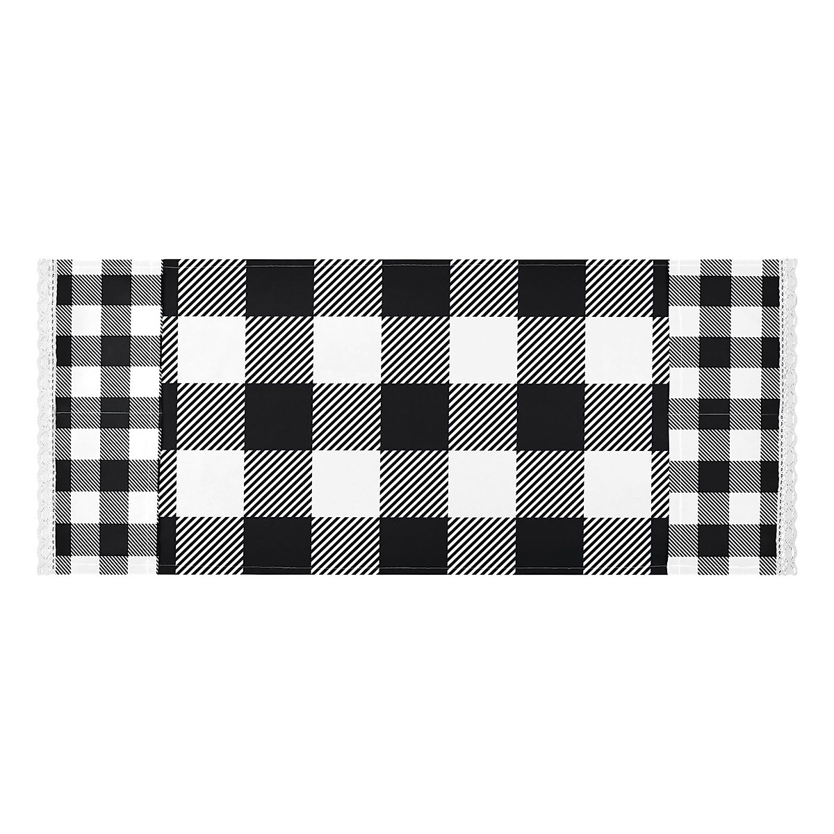 Black White Plaid Laundry Machine Cover Buffalo Checkers Plaids Dryer Top Covers Anti-Slip Fridge Dust Cover, Roller Washing Machine Top Cover Load With 4 Storage Bags