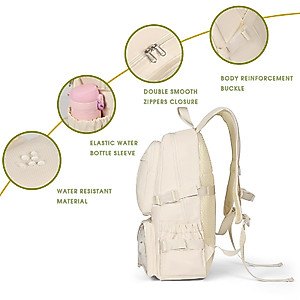 cotmcor Kawaii Backpack for Girls, Cute Aesthetic Backpack for School, Kawaii Bookbag with Pins Accessories and Pendant