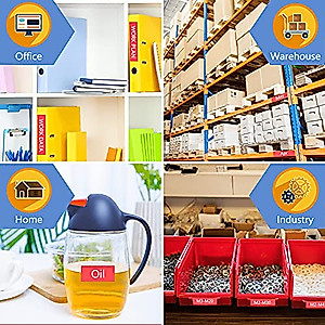 GREENCYCLE Compatible for Brother TZe-445 TZe445 TZ445 TZ-445 AZE Label Cartridge 18mm 0.7 Inch 3/4" White on Red Laminated Label Tape for PTD400, PTD400AD, PTD450, PTD600, PTP700, PTP710BT, 5 Pack