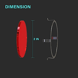 GOODSMANN Color Filter 3 PCS Transparent Lenses 2 Inch Correction Lens for MR16 Bulbs Low Voltage Outdoor Landscape Decorate Lighting 3520 (Red)