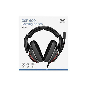 EPOS I Sennheiser GSP 600 – Wired Closed Acoustic Gaming Headset, Noise-Cancelling Microphone, Adjustable Headband with Customizable Contact Pressure, Vol Control, for PC + Mac + Xbox + PS4, Pro