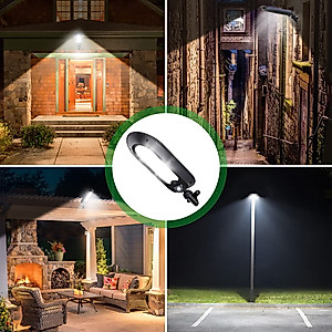 JAMIEWIN Solar Street Lights Outdoor, Solar Motion Sensor Light Solar Wall Lights Outdoor Waterproof Solar Flood Security Light for Gutter Porch Barn Garden Deck Fence Patio Path 2 Pack