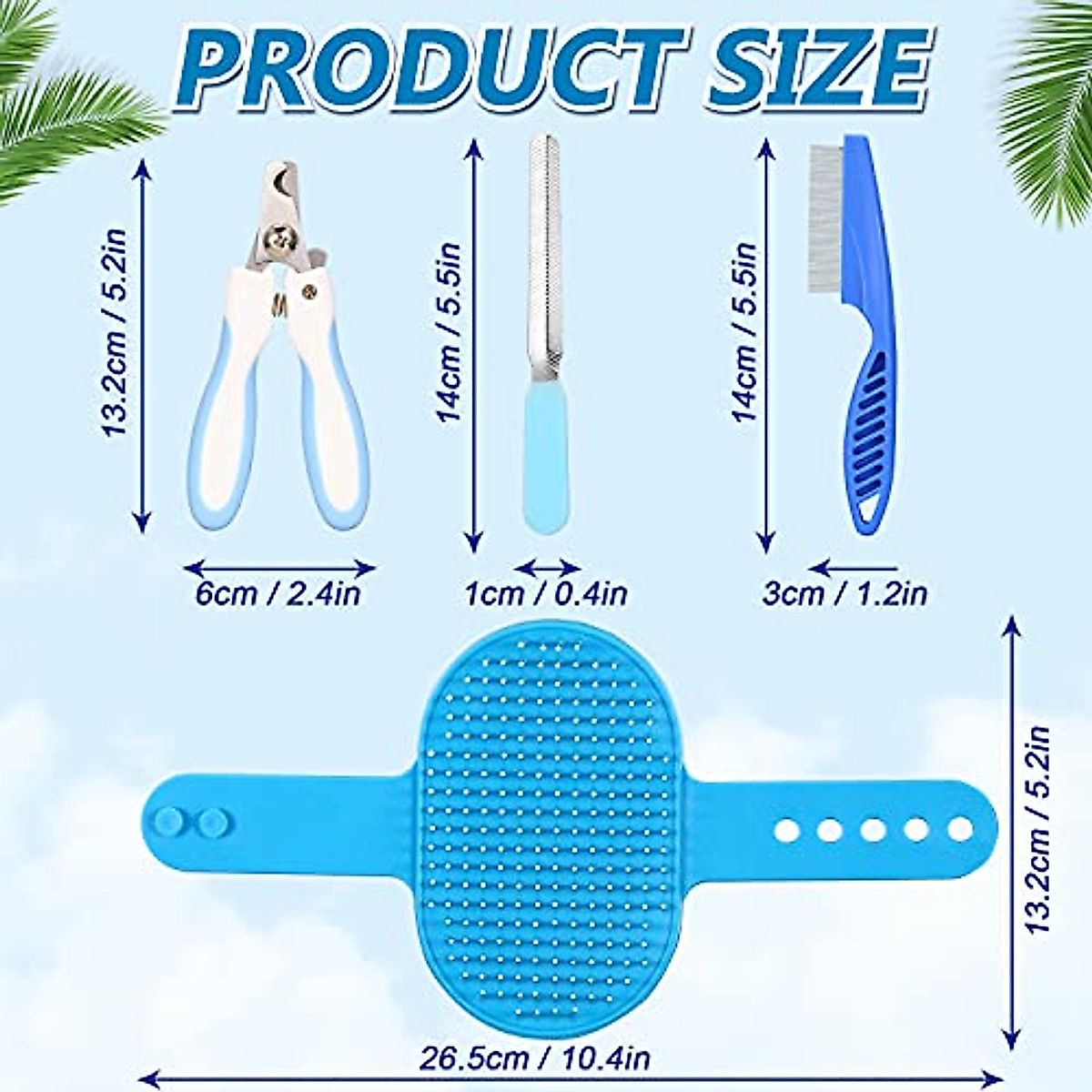 4 Pieces Bunny Grooming Kit with Bunny Grooming Brush Comb Pet Hair Remover Nail Clipper File Pet Shampoo Bath Brush with Adjustable Handle Pet Bath Grooming Set for Bunny Hamster Bunny Guinea Pig