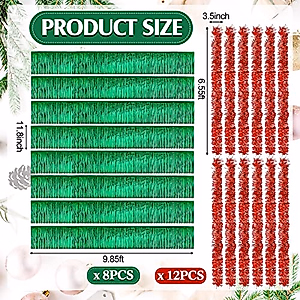 20 Pieces Parade Float Decorations with Foil Fringe Garland Set of 8 and Metallic Twist Garland Set of 12 Shiny Metallic Tassel Banner Ideal for Christmas Floats Party Wall Hanging Decorations