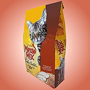 Meow Mix Tender Centers Dry Cat Food Bundle | Includes 2 Bags of Meow Mix Tender Centers Cat Food Salmon & White Meat Chicken Flavors (3 LB) | Plus Paw Food Scoop!