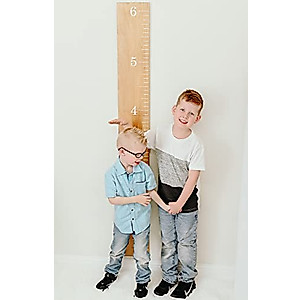 Growth Chart for Kids | Real Wood Height Chart for Kids | Natural Wood Height Measurement for Kids | Minimalist Growth Chart for Wall | Kids Height Wall Chart | Easy to Hang Kids Growth Chart