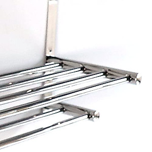 LOYALHEARTDY 24-Inch 3 Tier Bath Towel Bar Multilayer Rack Stainless Steel Towel Rack Wall-Mounted Shelf Wall-Mounted Bath Holder Bathroom Shelf With Towel Bars