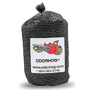 OdorHog Vent Stack Pipe Filter 4.0" Mushroom Cap and Activated Carbon Mesh Replacement Filter Bag 4" Inch Bundle