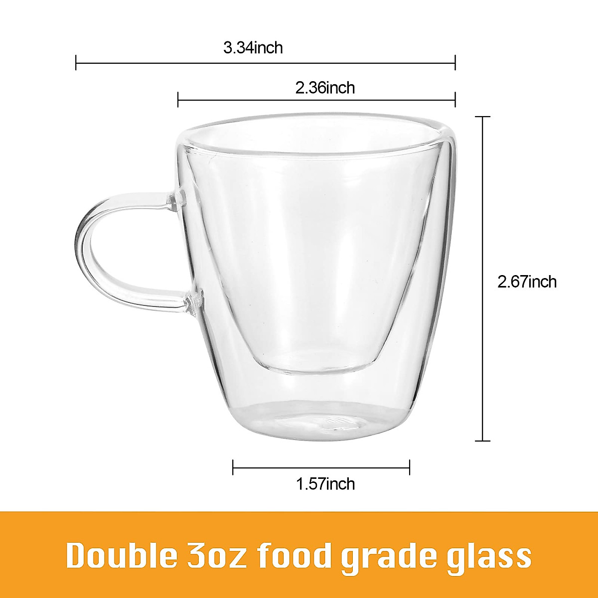 MVPLUE-Mini Express Swiss Single Tube Moka Pot Aluminum Silver，Moka Set includes One Double Wall 3oz Cup,Enjoy delicious coffee in no time