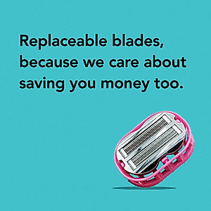 Premium Omnishaver - Pink - The Fastest Way to Shave Head, Legs, Arms, Body| An Alternative to Disposable Shaving Razors Self Cleans & Strops During Use with Durable Blade| Bald Head Shaver for Women