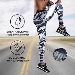 OEBLD Compression Pants Men UV Blocking Running Tights 1 or 2 Pack Gym Yoga Leggings for Athletic Workout