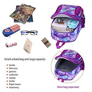 Kids Backpack for Girls Preschool Elementary Kindergarten Mermaid School Bag 15.6″ Multifunctional Cute Large Capacity