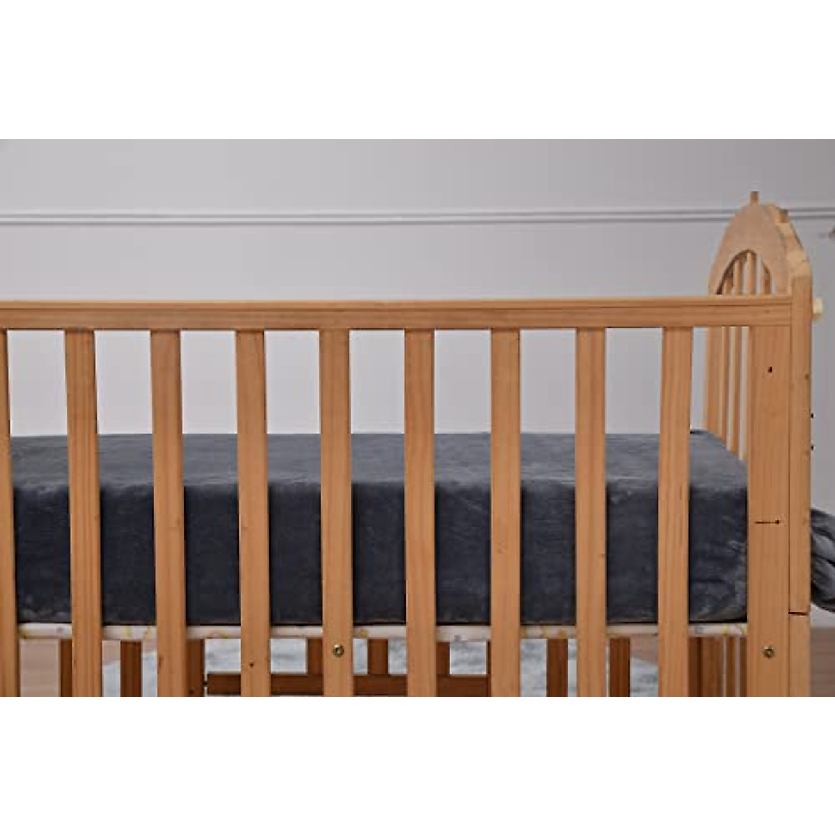 Cozy Fleece Microplush Fitted Crib Sheets, Grey/White with Moon & Stars, Grey/White with Moon & Stars