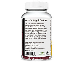 Nature's Way Zinc Gummies, Mixed Berry Flavored (200 ct.)