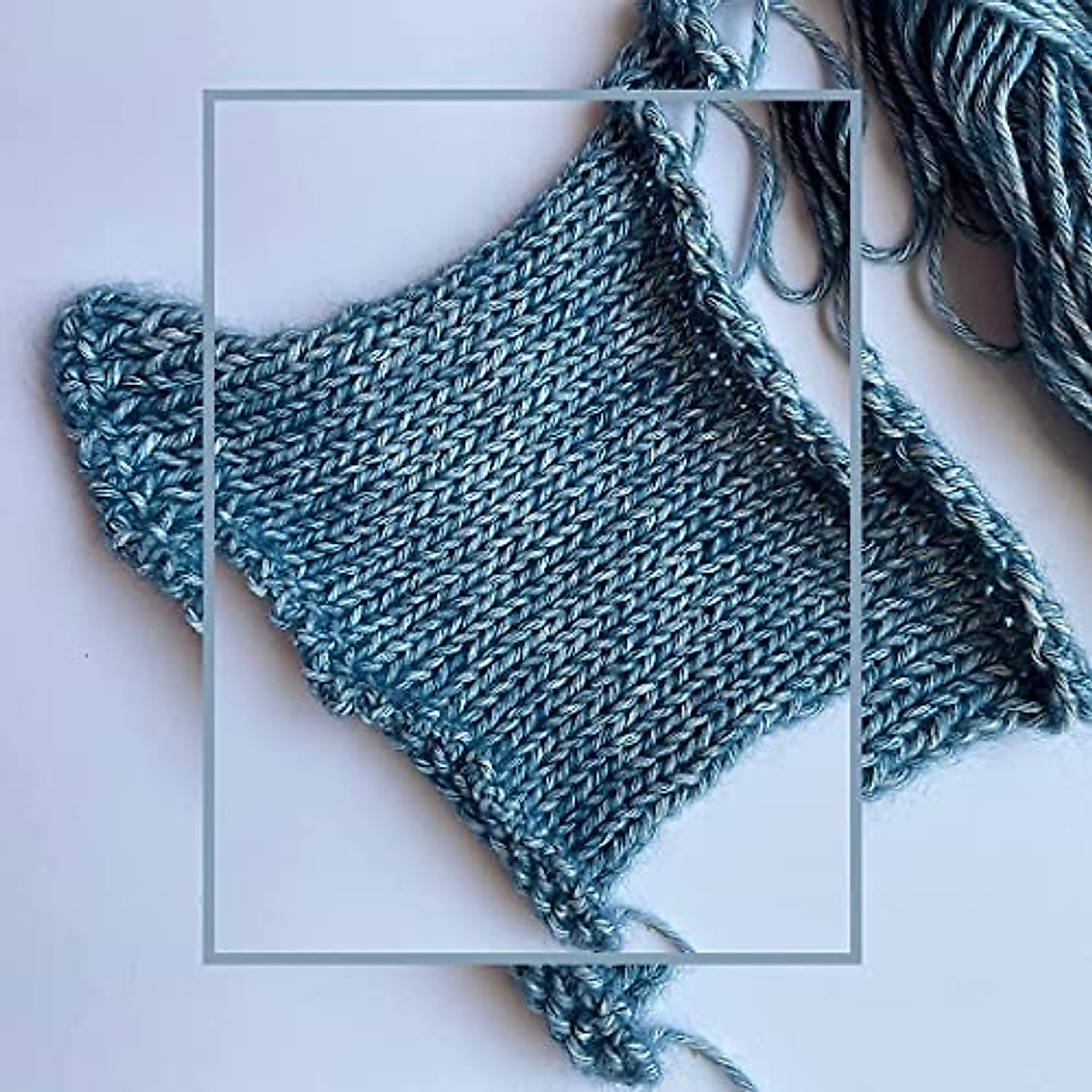 Cotton to The Core Knit & Crochet Heather Yarn, Soft for Babies, (Free Patterns), 6 skeins, 852 yards/300 Grams, Light Worsted Gauge #3 (Jean Blue)