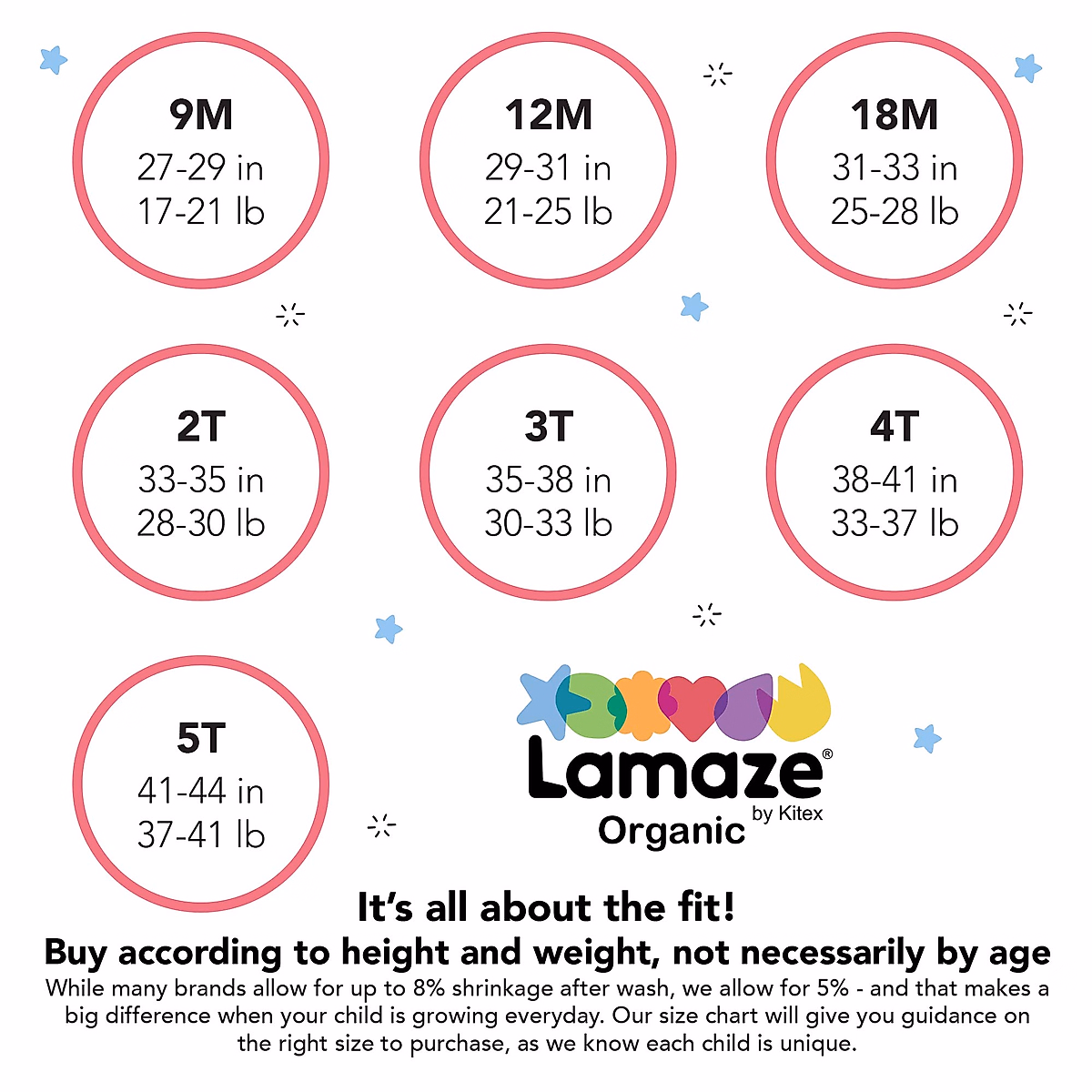 Lamaze Organic Baby Baby Girls Reusable and Washable Toddler Potty Training Pants, Cotton Cloth, Pink, 4T