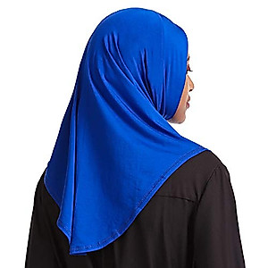 Women Muslim Turban Lady Adjustable Hijab Islamic Stretch Elastic Head Cover Blue