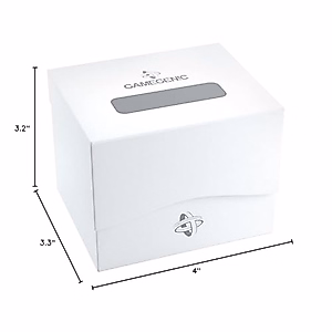 Gamegenic Side Holder 100+ XL Casual Deck Box | Double-Sleeved Card Storage with Flex Card Divider | Premium Card Protector | Cobra Neck Technology | Holds up to 100 Cards | White Color | Made
