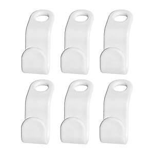 Prettyia 6X Heavy Duty Clothes Hanger Connector Connection Hook, Closet Space Saving Outfit Hangers Extender Clips Flocking Coat Hanger Extend Hook