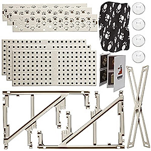 yofit Doggy Steps - Non-Slip 3 Steps Pet Stairs for Cats and Dogs, Foldable Plastic with Washable Carpet (Dark)