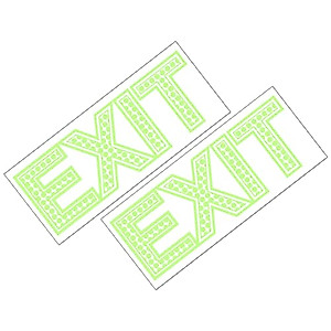 OSALADI 5sets Export Sticker Signs Stickers Exit Sign Protection Sticker Exit Sticker Shopping Mall Exit Decal Sign Sticker Direction Indicator Sticker Glowing Sticker The Pet 2sheets*5